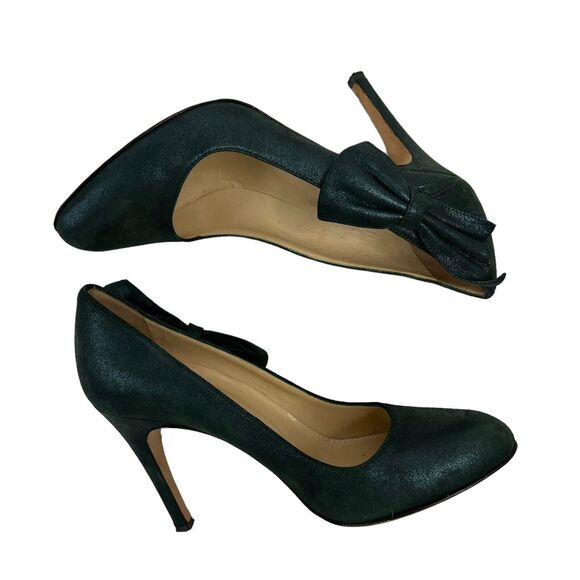Furla | Shoes | Furla Size 37 Us 65 Hunter Green Italian Leather Dress ...